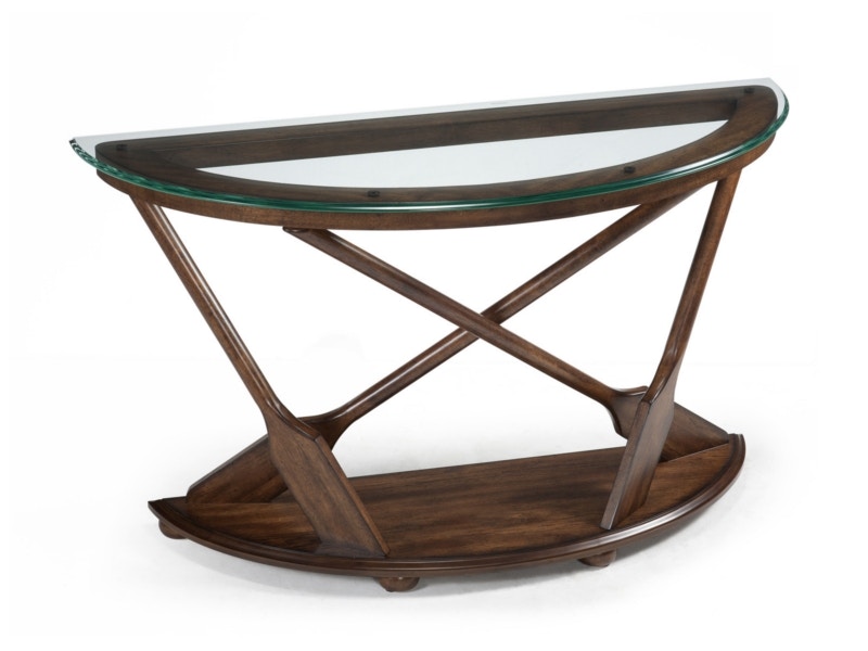 Beaufort Half Moon Glass Top Sofa Table